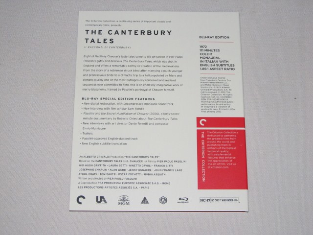 The Canterbury Tales Packaging Photos :: CriterionForum :: Criterion Forum