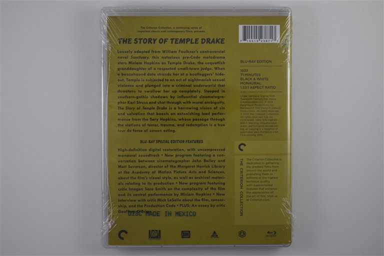 The Story of Temple Drake Packaging Photos :: CriterionForum ...